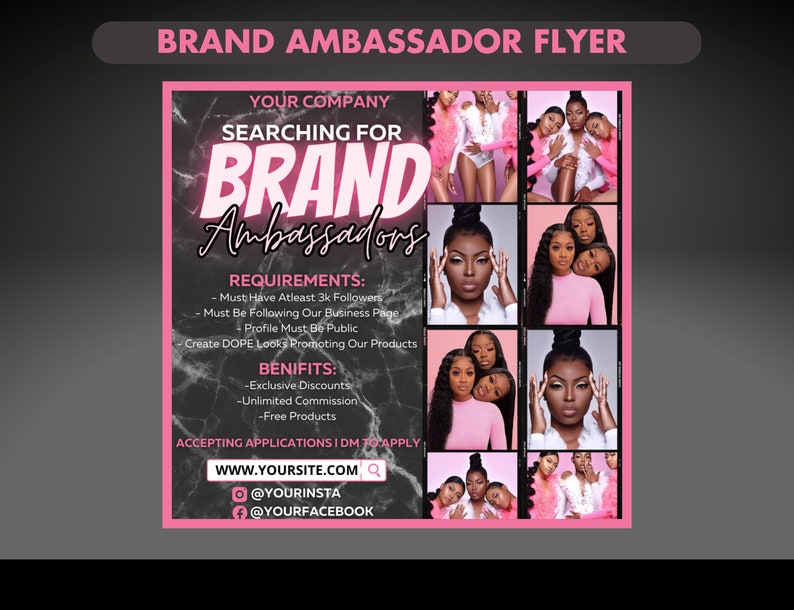 DIY Brand Ambassador Flyer Vol 2. Media Flyer Instagram - Etsy