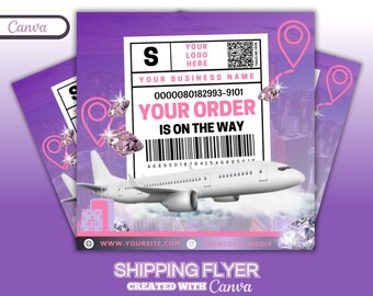 Shipping Flyer DIY Flyer Template Design Orders Have Shipped - Etsy