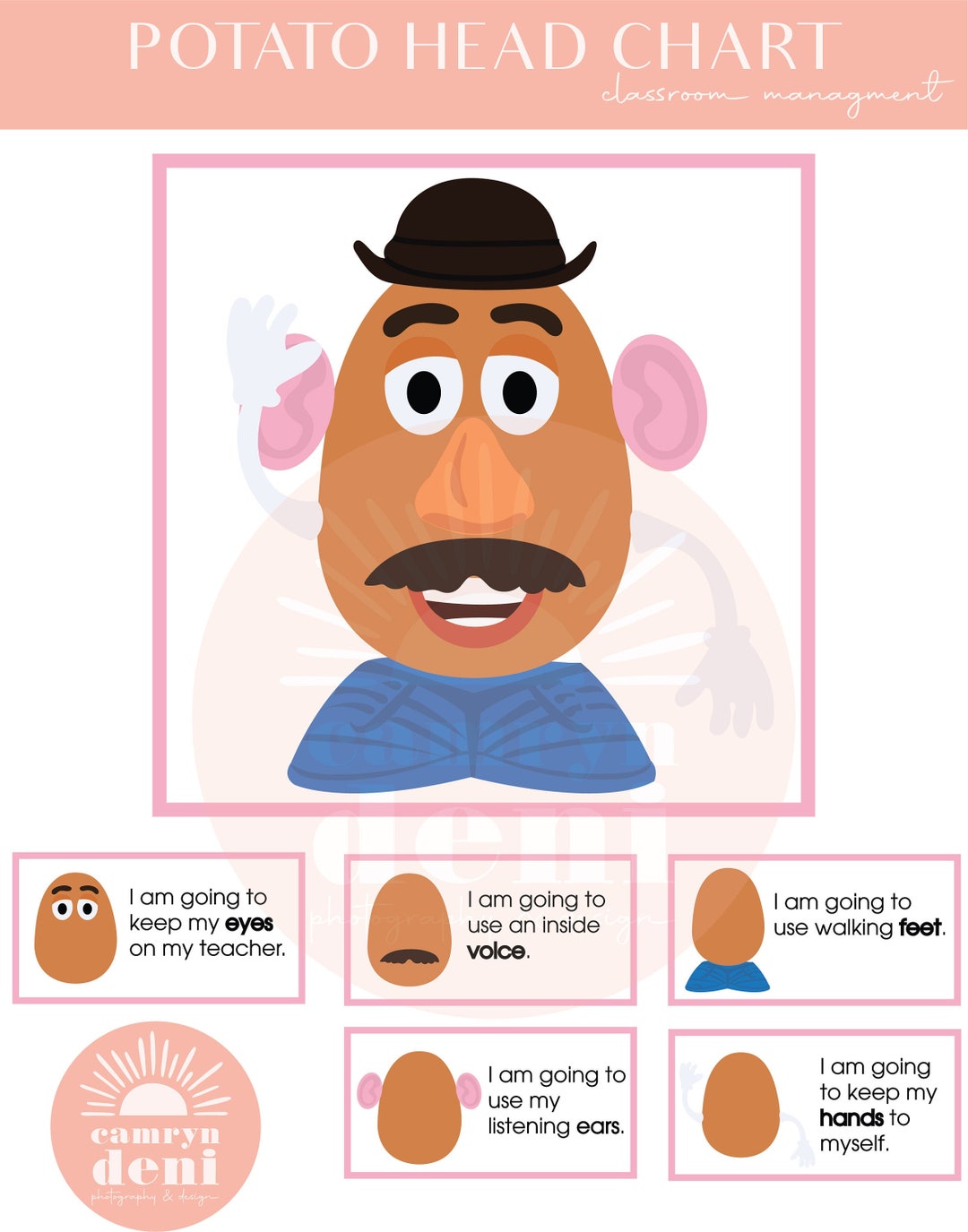 Potato Head Behavior Management Chart - Etsy