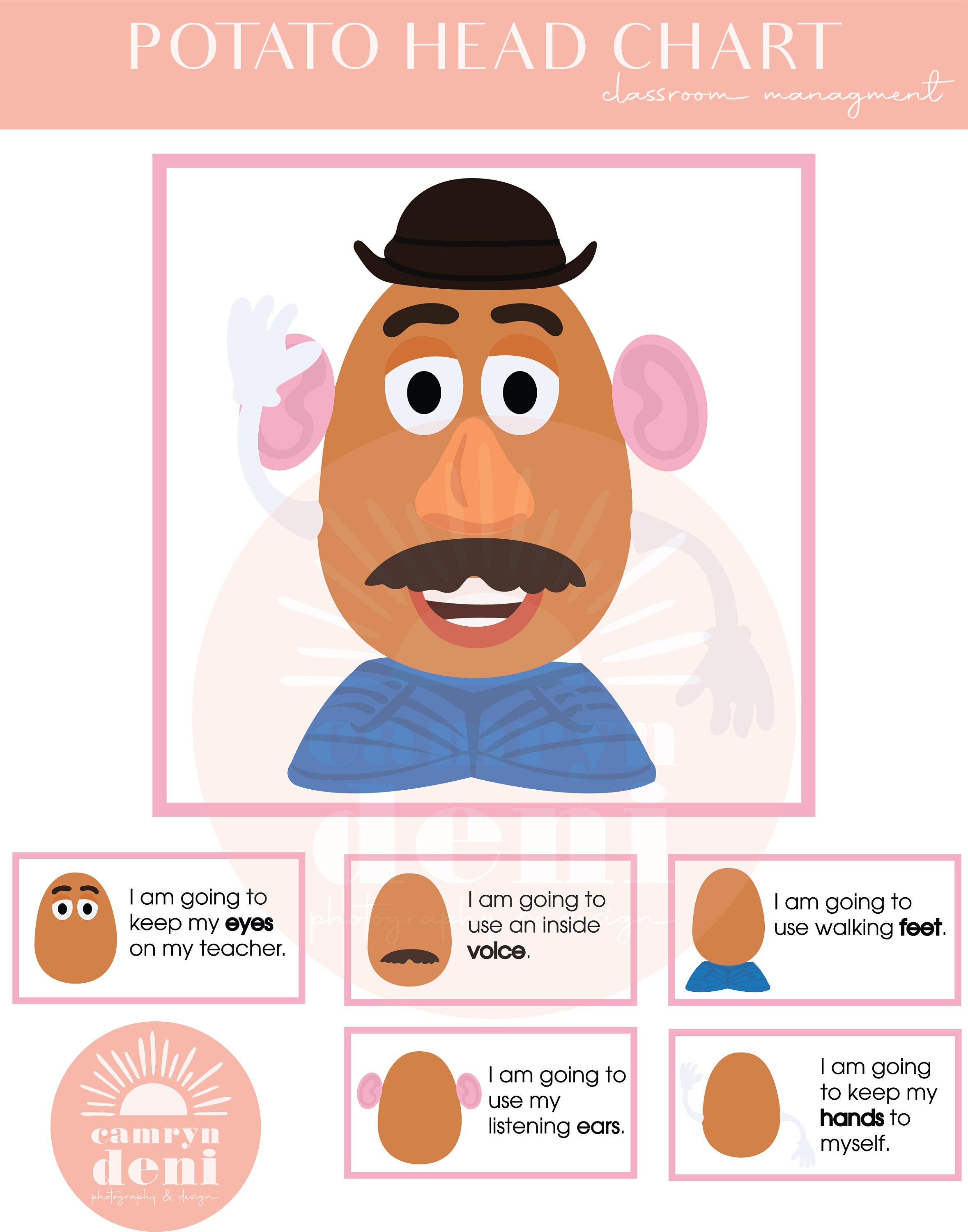 Potato Head Behavior Management Chart - Etsy