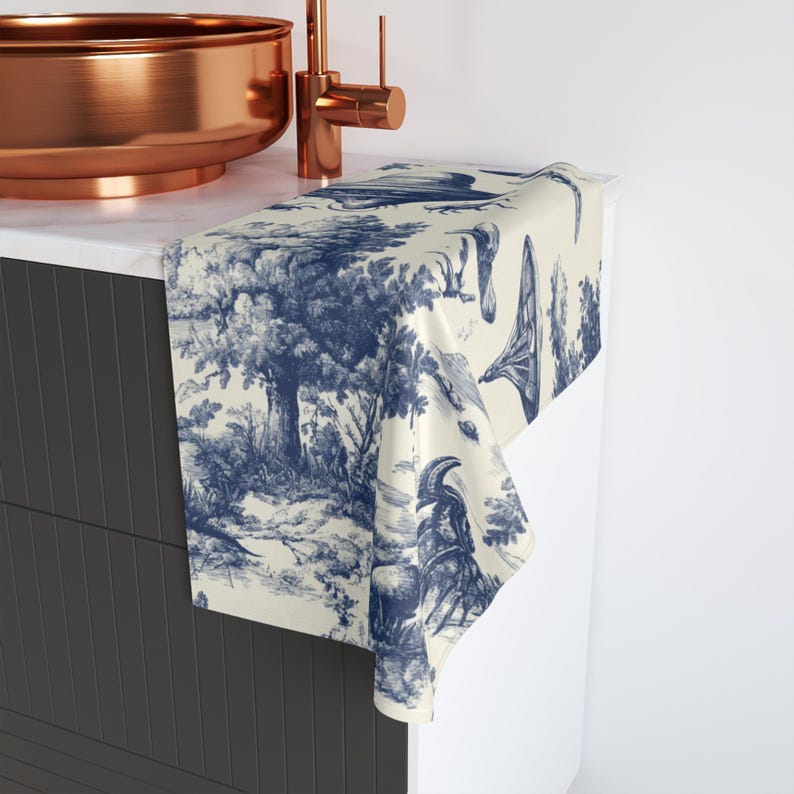 Alien-themed Hand Towel, Navy Toile - Etsy