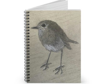 Bird Sketch Spiral Notebook Ruled Line - Etsy