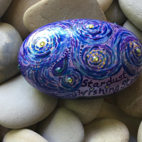 Stars Painted Rock - Etsy