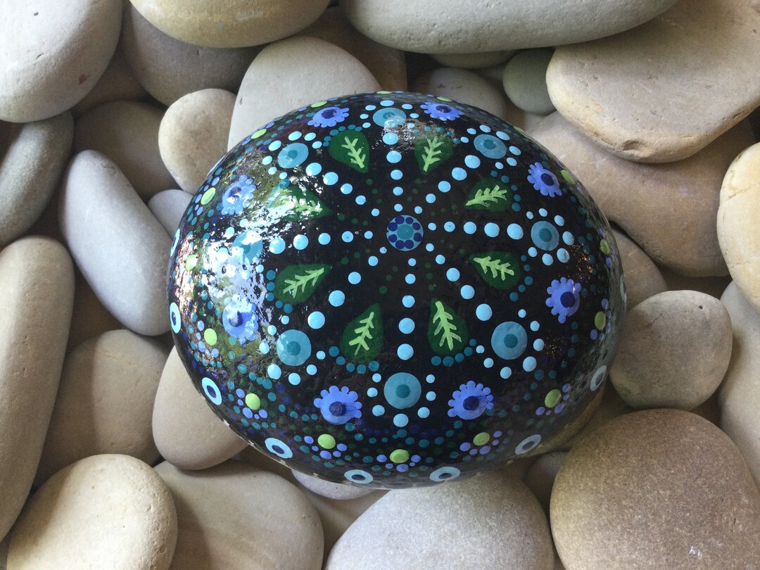 Mandala Natural Lake Superior Granite Stone Garden or Home Decor Unique ...