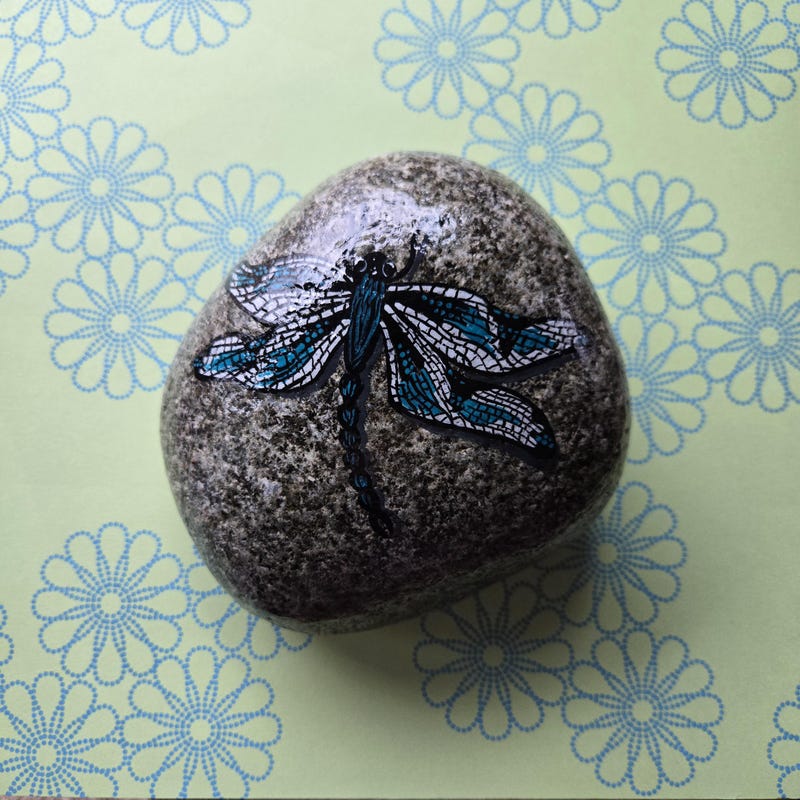 Dragonfly Memorial Stone - Etsy