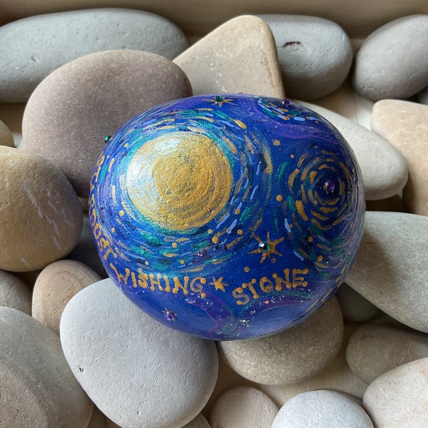 Stars Painted Rock - Etsy