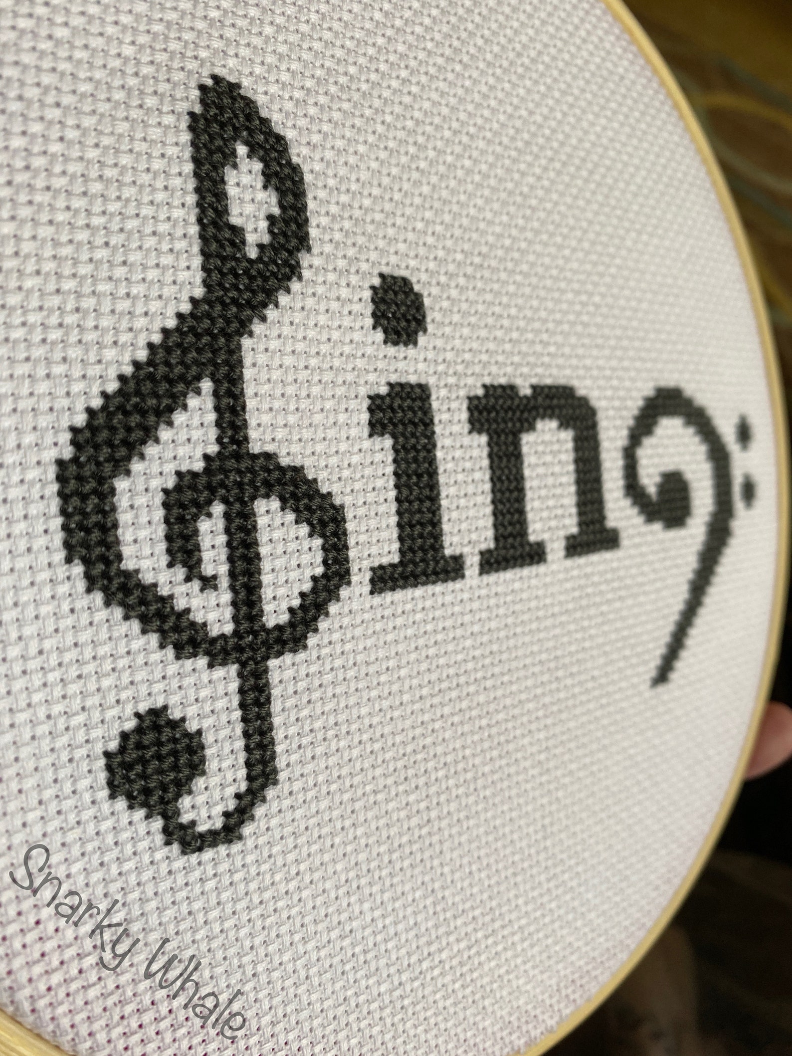 Sing With the Clefs - Cross Stitch Pattern - Bass Clef, Treble Clef ...