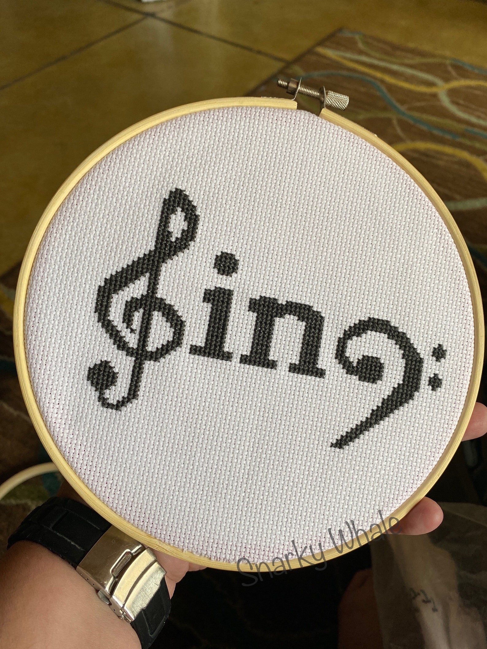 Sing With the Clefs - Cross Stitch Pattern - Bass Clef, Treble Clef ...