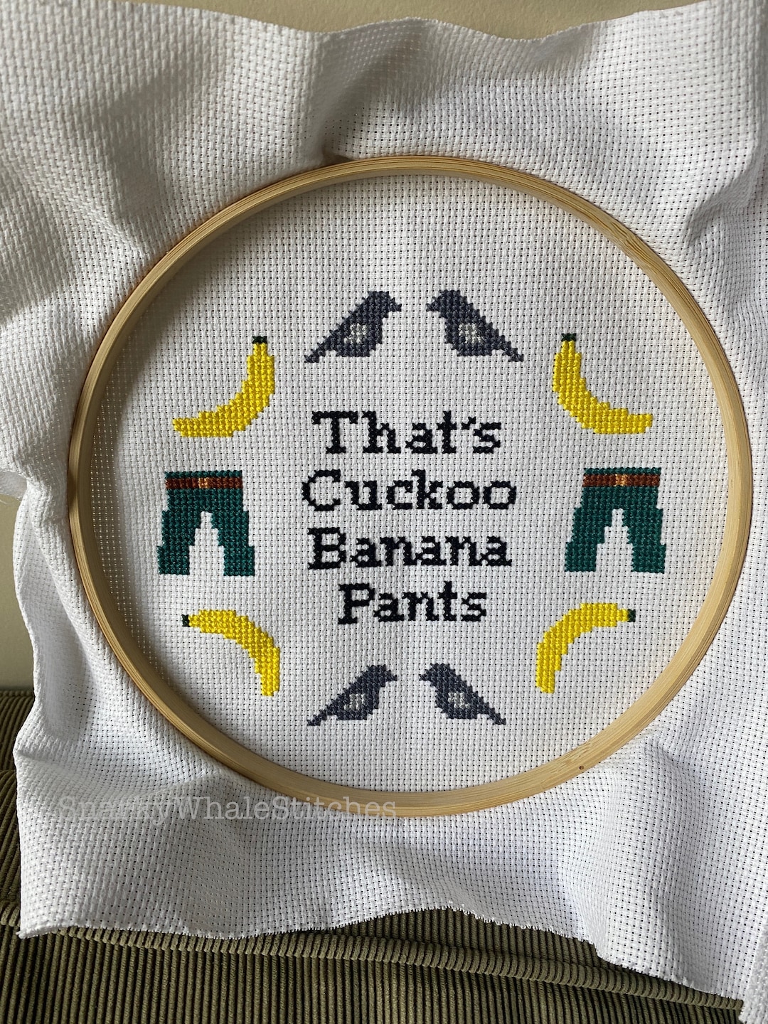 Cuckoo Banana Pants Cross Stitch Pattern - Snarky Pattern, Funny Decor ...