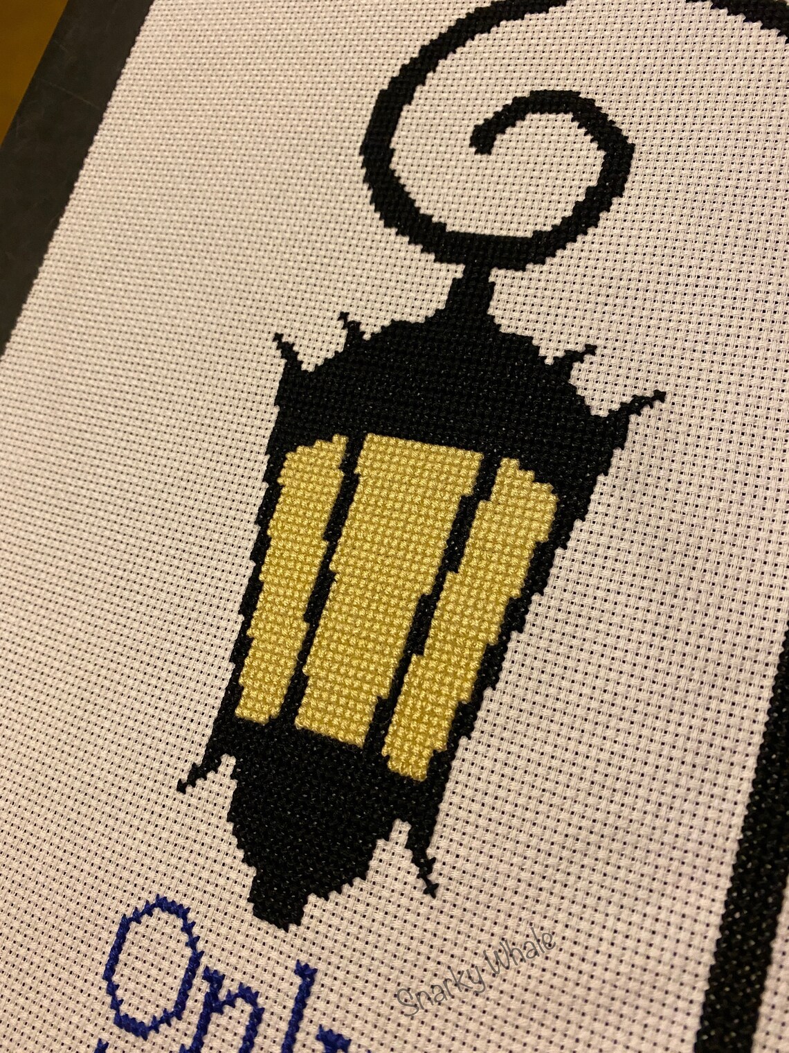 Finished Wellesley Lamp Cross Stitch, Unframed, Only to Be There, Alma Mater Swag, Campus Icon ...