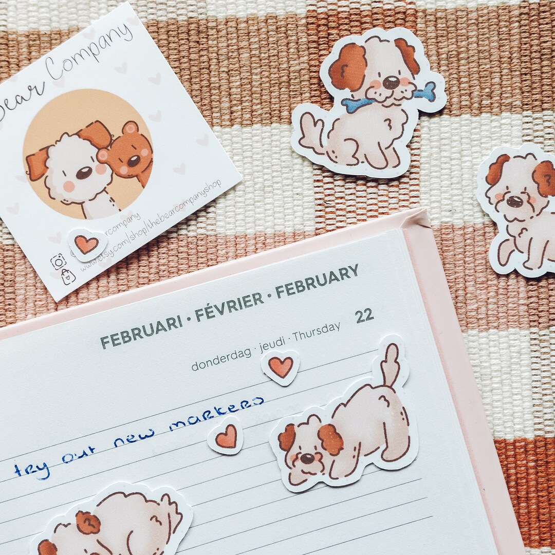 Cute Dog Stickers Stickers, Planner Stickers, Bullet Journal Stickers ...