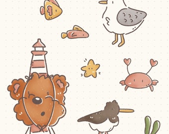 Summer Paradise Sticker Pack Beach Theme, Sticker Book, Sticker Labels ...