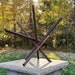 Rustic Metal Abstract Sculpture, Industrial Garden Art for Outdoor ...