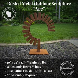 Modern Industrial Metal Sculpture | Abstract Spiral Art | Contemporary ...
