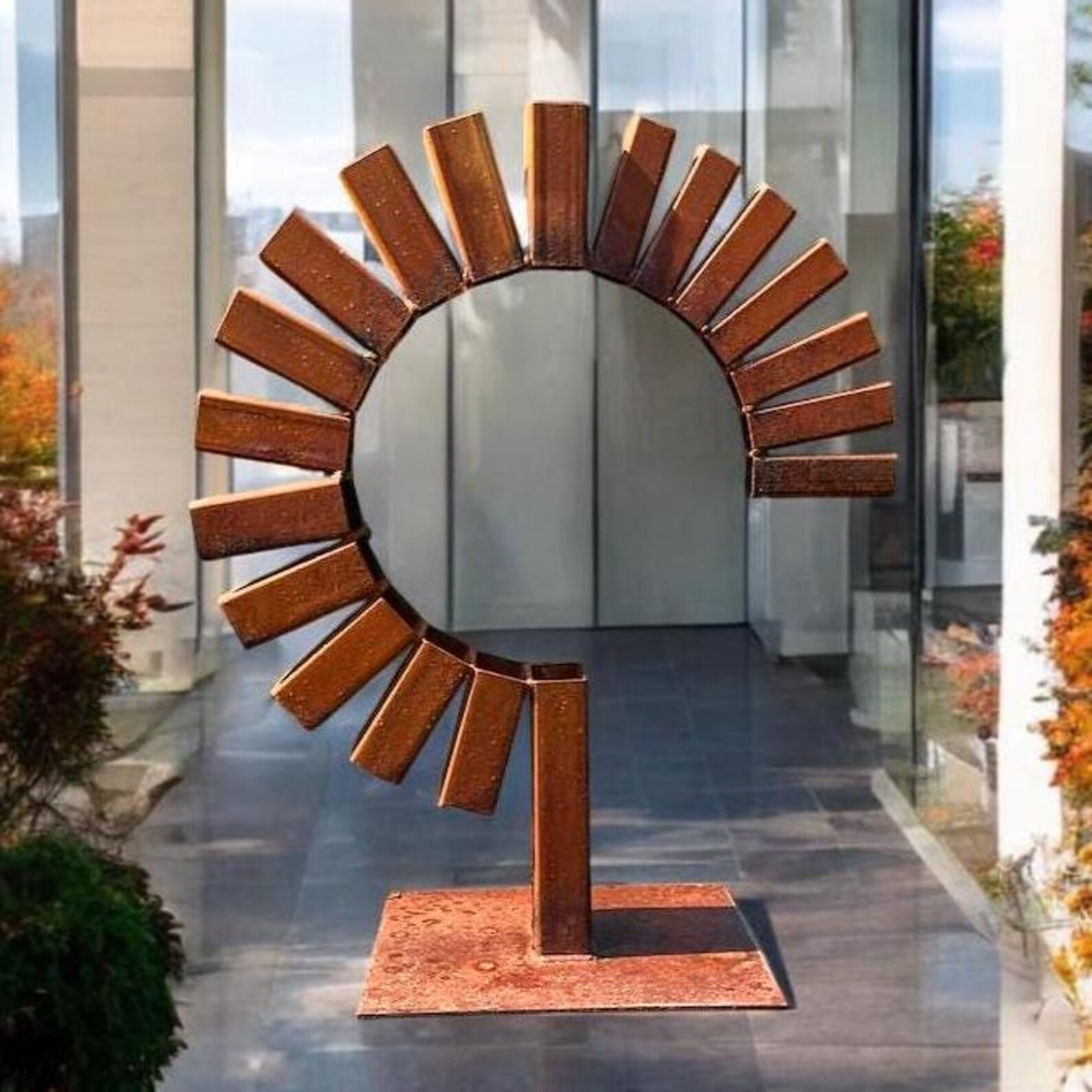 Modern Rusted Steel Sculpture - Handcrafted Abstract Metal Art for ...