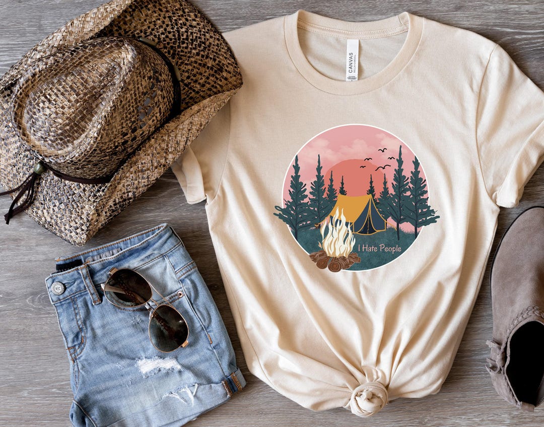 Camping Shirt, I Hate People Shirt,wanderlust Shirt,camper Shirt,hiking ...