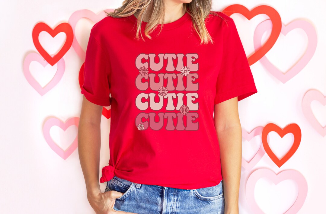 Cutie T-shirt, Love Couple Shirt, Cute Pink Love Shirt, Shirts With ...