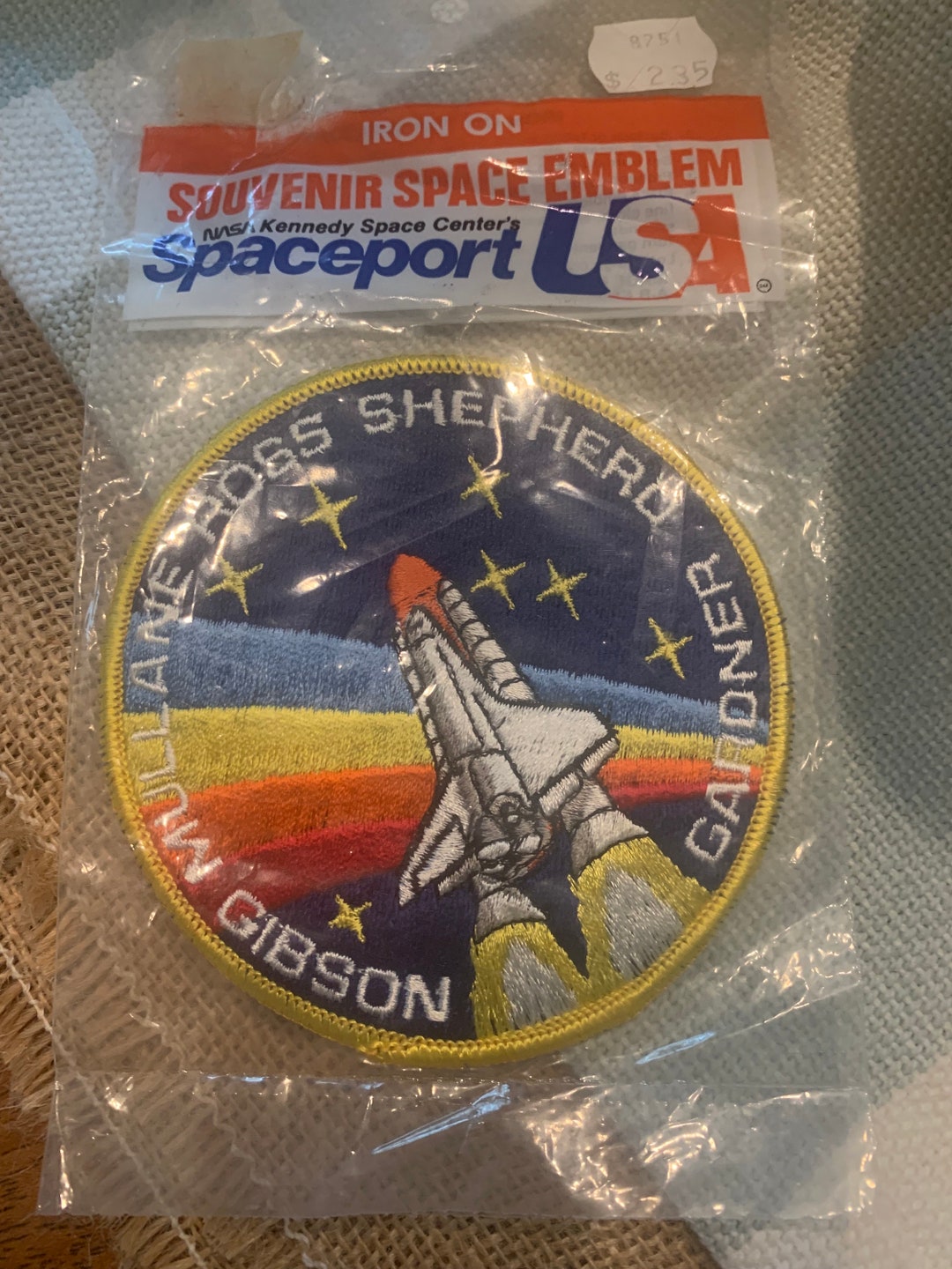 1988 NASA Kennedy Space Center, Iron-on Souvenir Space Emblem From ...