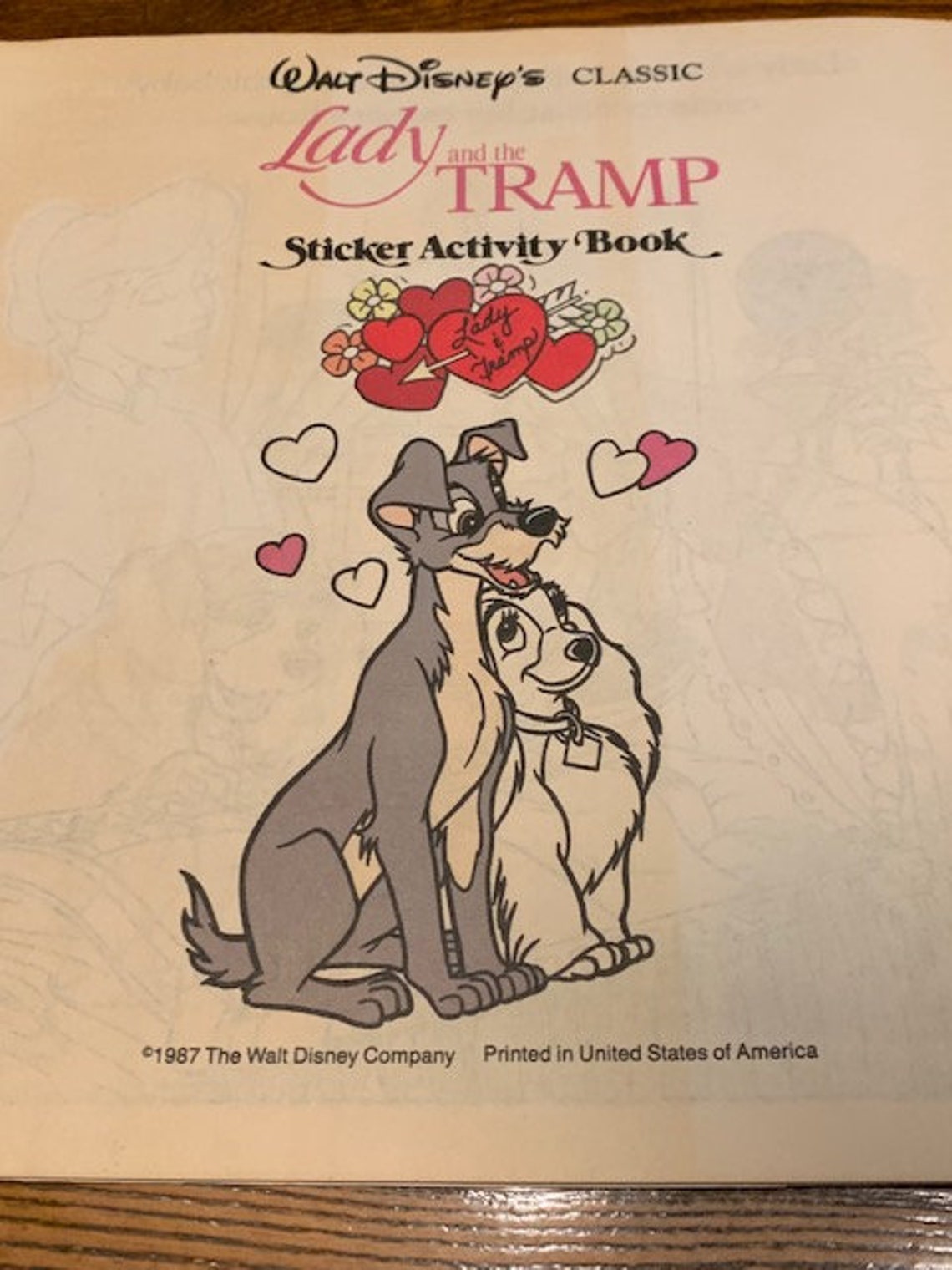 1987 Walt Disney's Lady and the Tramp, Sticker Activity Book, Mcdonald ...