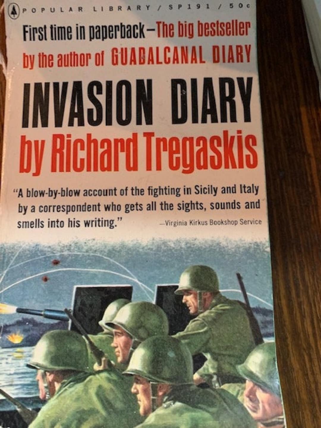 1962 Invasion Diary, by Richard Tregaskis, Popular Library Edition, 220 ...