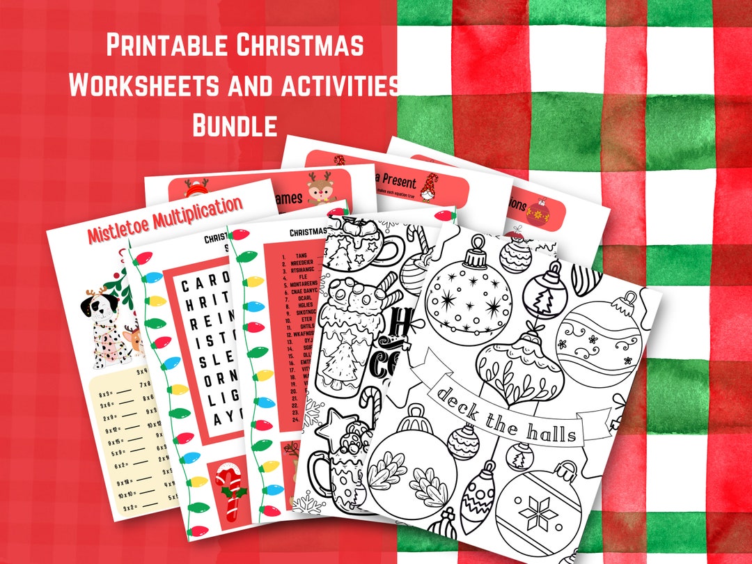 Christmas Activities Bundle|christmas Coloring Sheet|christmas Math ...
