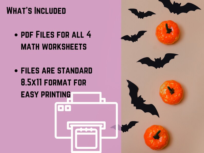 Halloween Worksheets|math Worksheets|halloween Math Worksheets ...