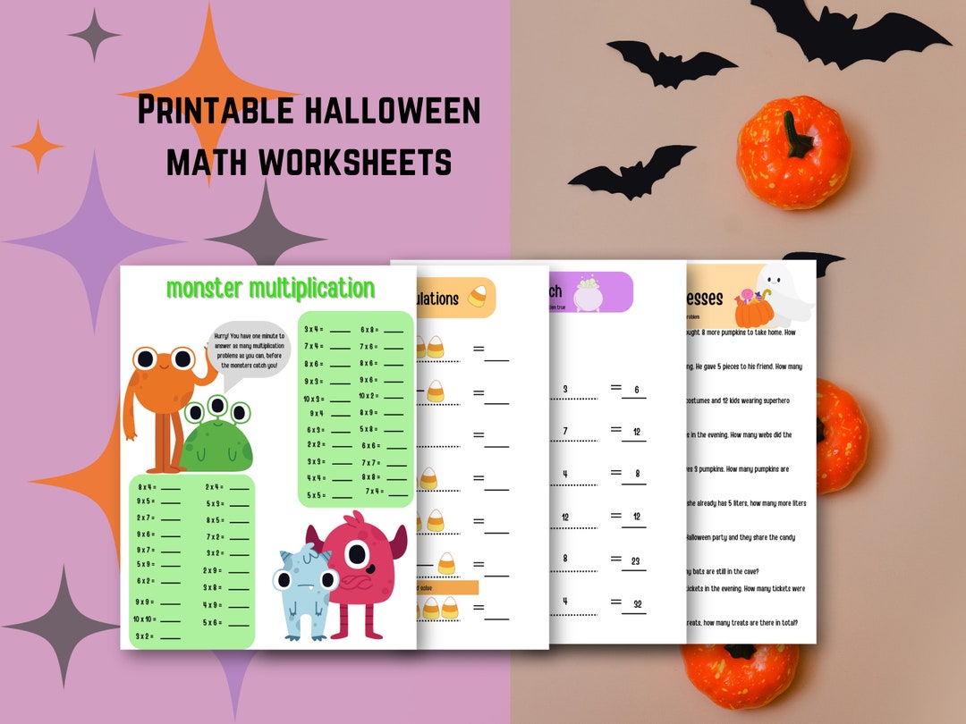 Halloween Worksheets|math Worksheets|halloween Math Worksheets ...