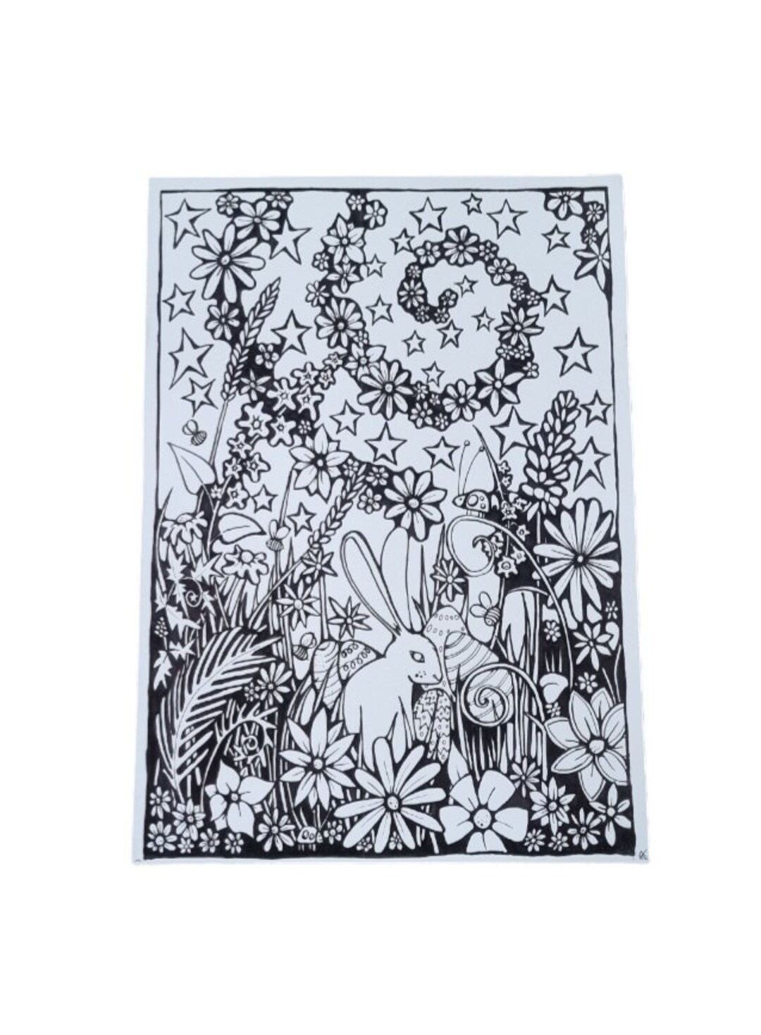 A3 Easter Themed Colouring in Sheet Printed on High Quality Card From a ...