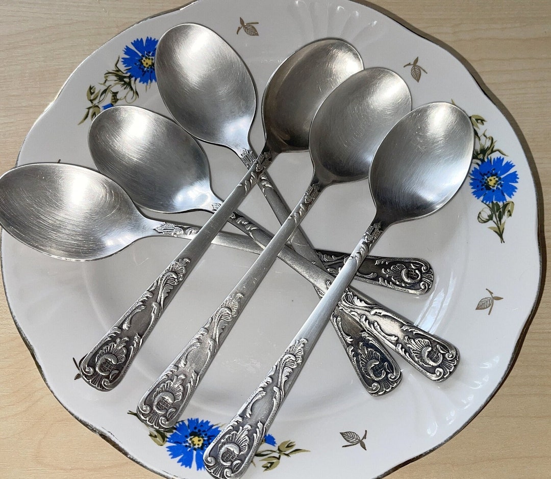 Set of 6 Vintage Melchior Silver Plate Table Spoons - Etsy