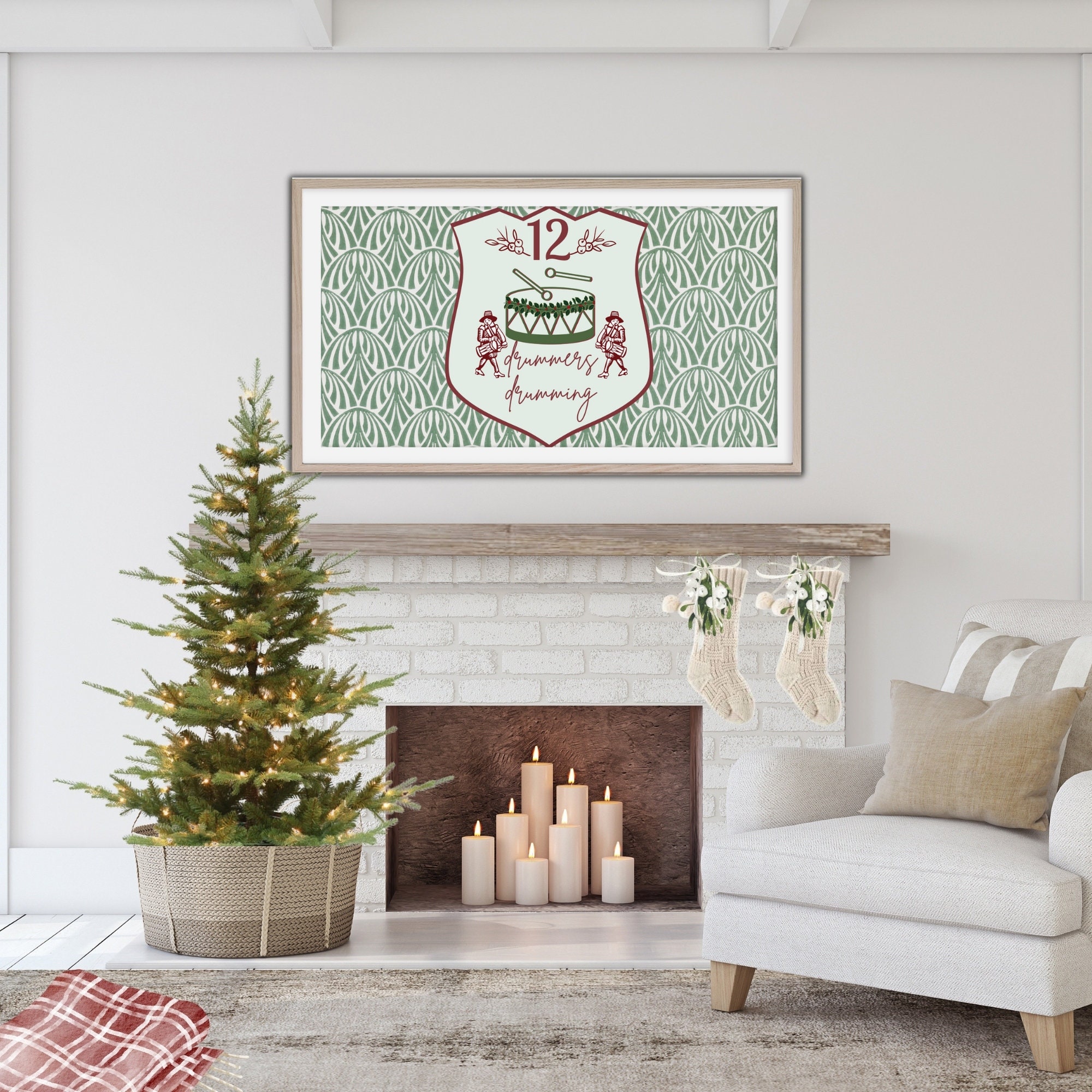 6 Remaining Days of Christmas Frame TV Art Bundle, Christmas Samsung ...
