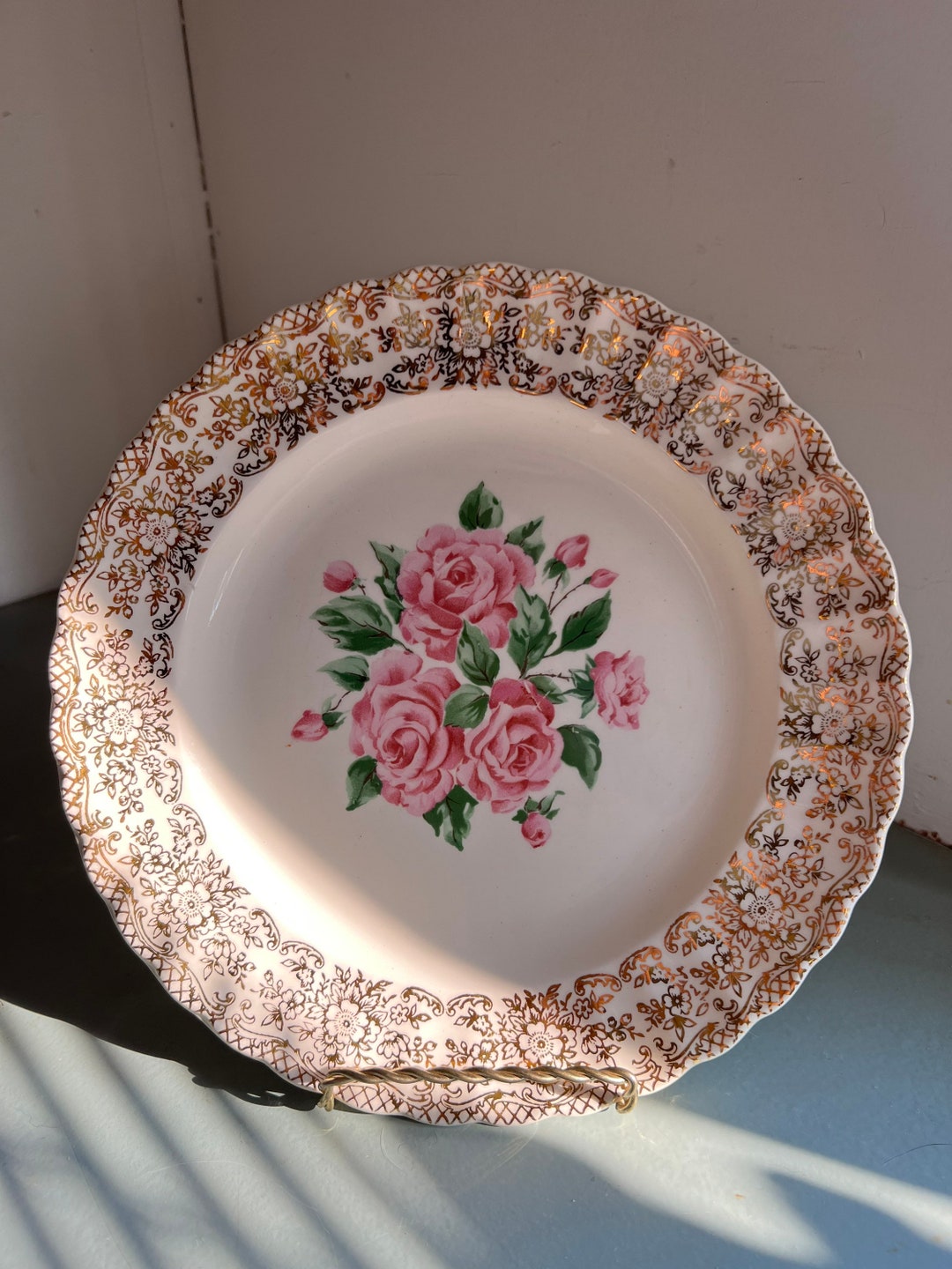 Sebring Pottery China Bouquet 22k Gold Dinner Plates Vintage - Etsy