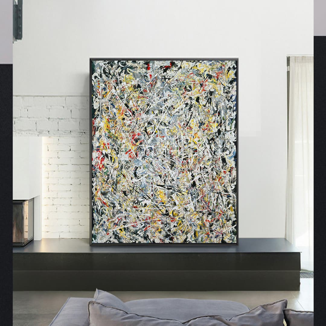 White Light-jackson Pollock,home Office Decor,fine Art Poster,abstract ...