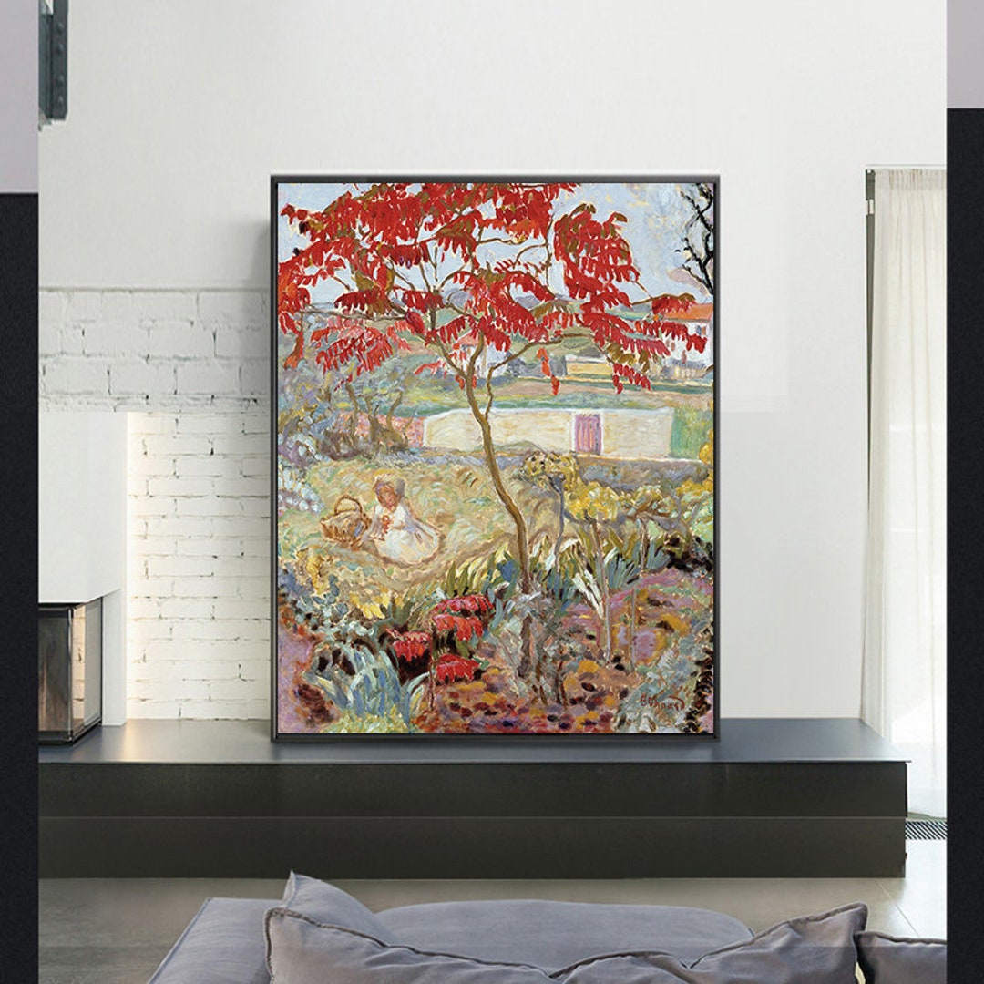 LE JARDIN a L'ARBRE Rouge-pierre Bonnard,office Decor,fine Art Poster ...