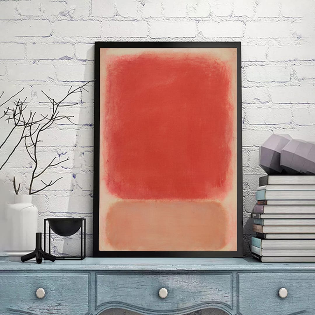 Red-and-pink-on-pink-mark Rothko,rothko Art Poster,home Office Decor ...