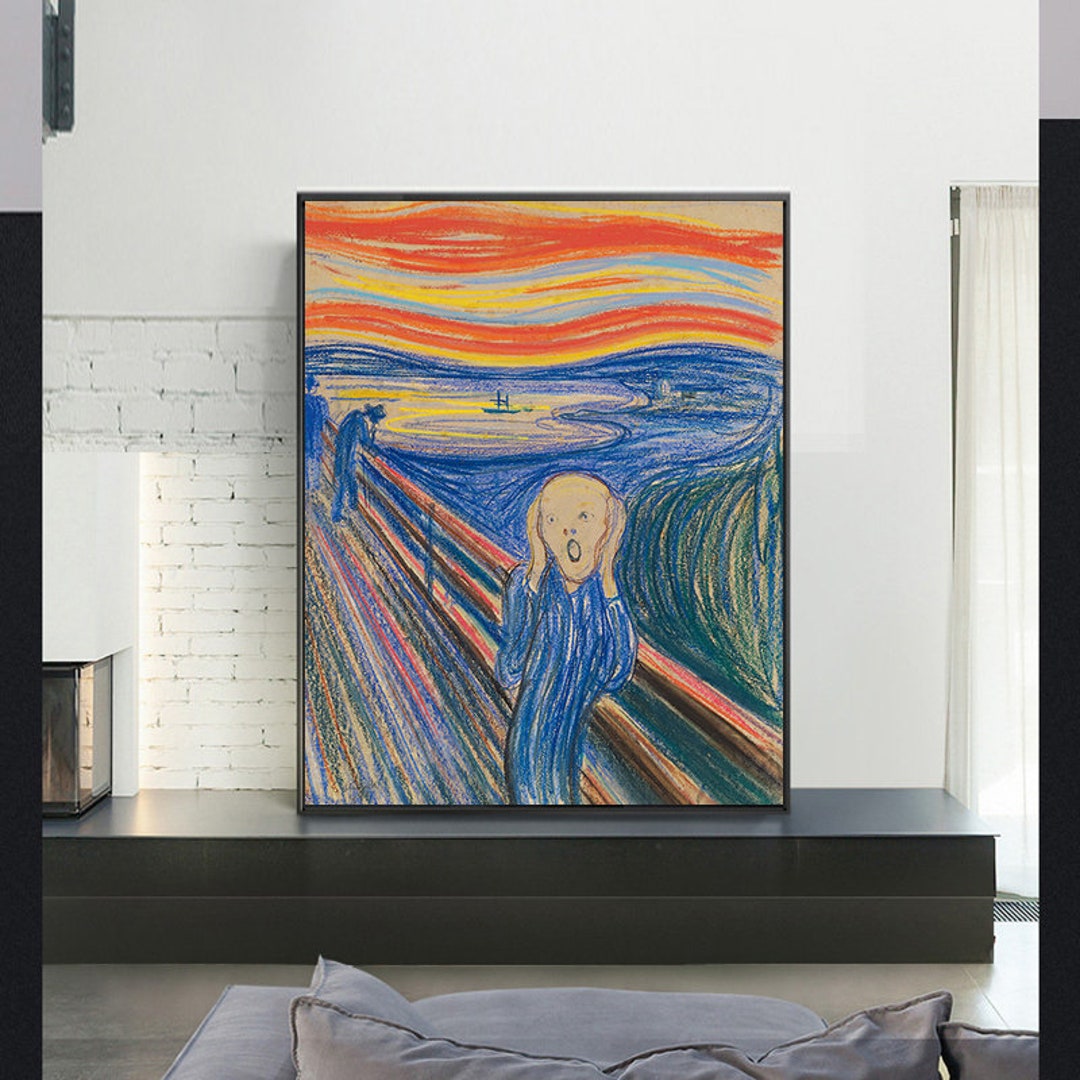 Scream, 1895-83-edvard Munch,home Office Decor,expressionism,vintage ...
