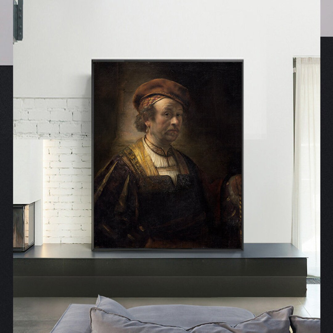 Portrait of Rembrandt, 1650-rembrandt,home Office Decor,reproduction of ...