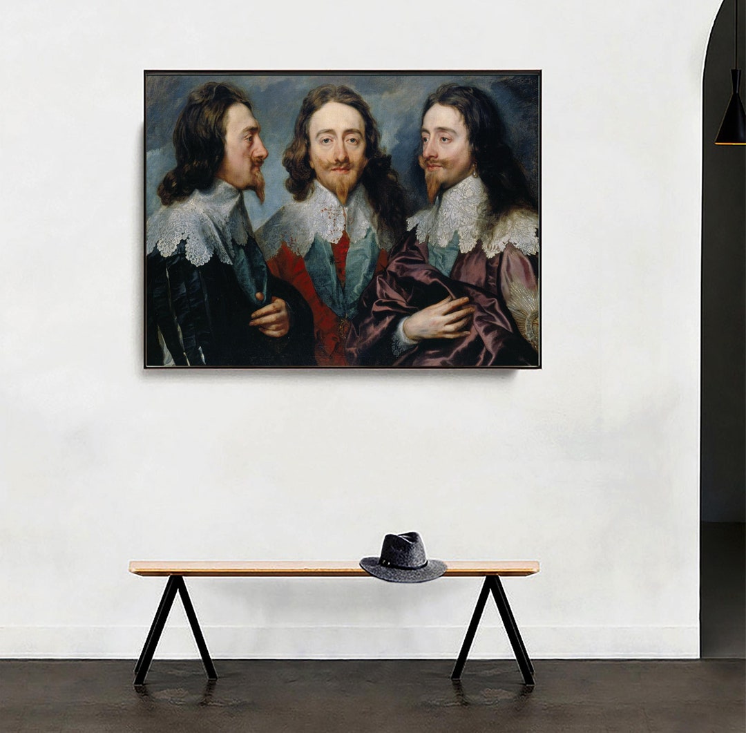 Charles I in Three Positions -anthony Van Dyck-famous Painting,giclee ...