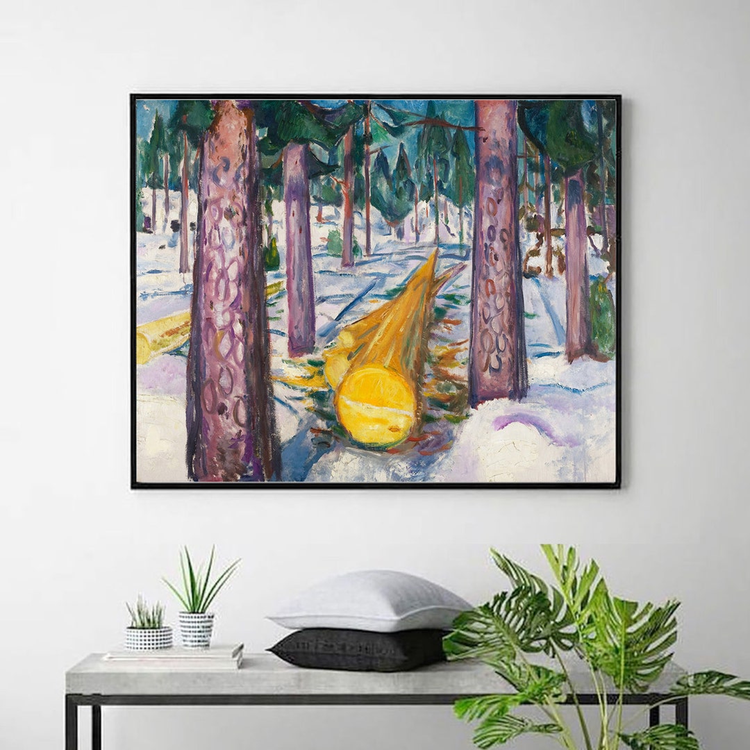 The Yellow Log-edvard Munch,home Office Decor,expressionism,vintage ...