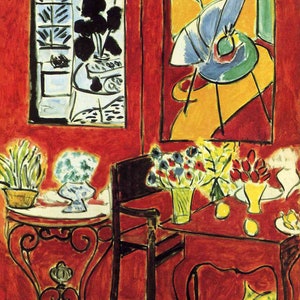 Large Red Interior-henri Matisse,home Office Decor,matisse Poster ...
