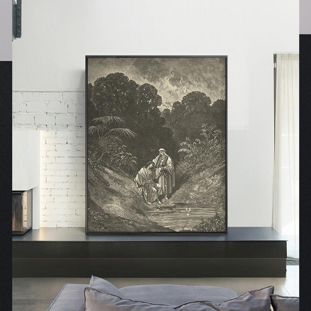 DAVID AND Jonathan-gustave Doré,antique Wall Art,vintage Religious ...