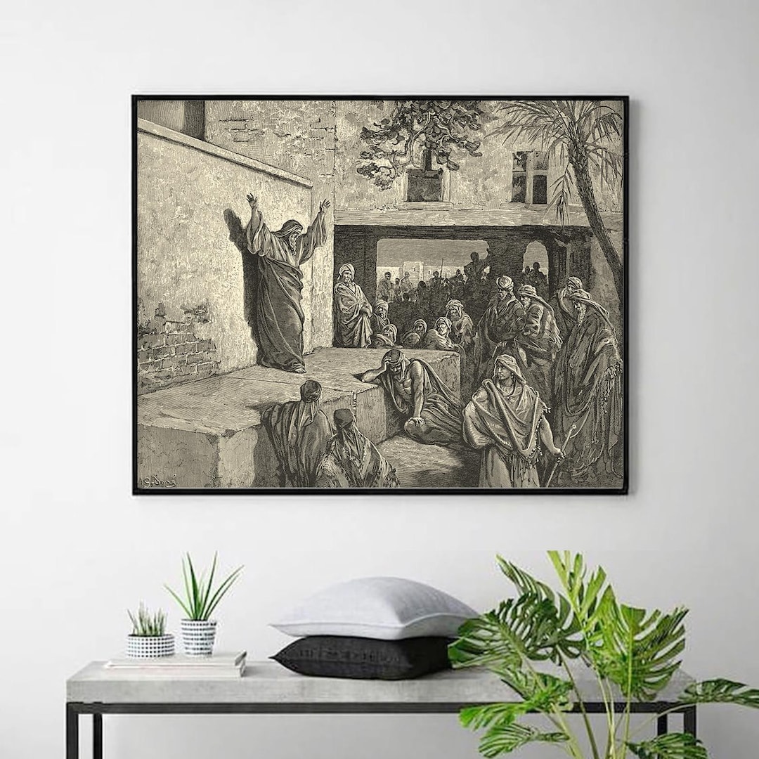 MICAH EXHORTING the Israelites to Repentance-gustave Doré,antique ...