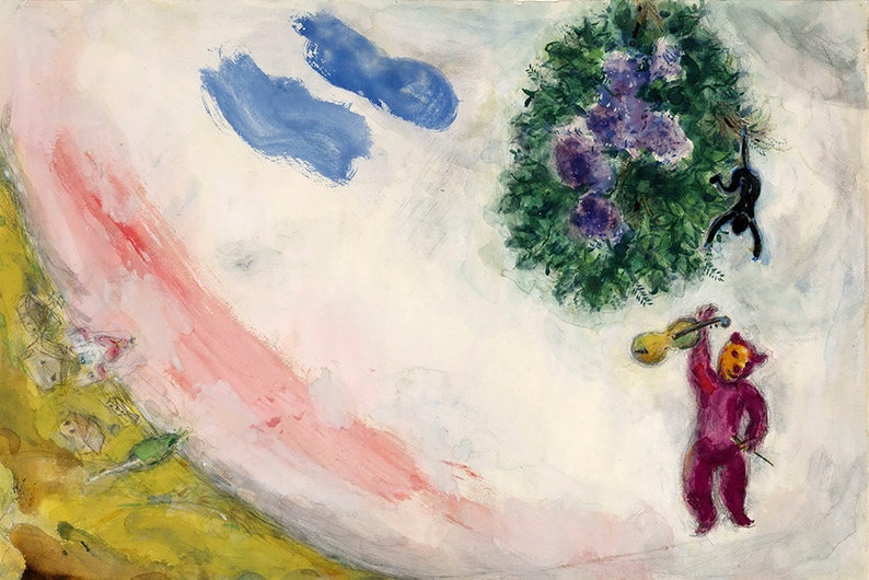 The Carnival-marc Chagall,home Office Decor,ny Exhibition Print,canvas ...