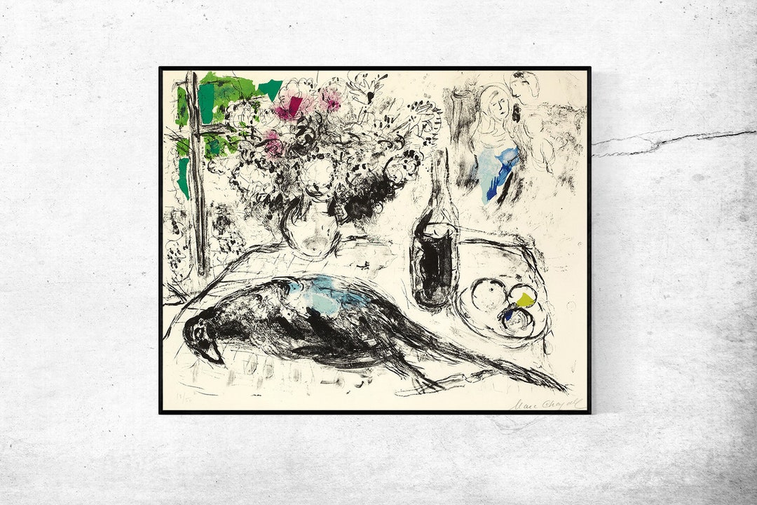 Le Faisan-marc Chagall,home Office Decor,ny Exhibition Print,canvas ...