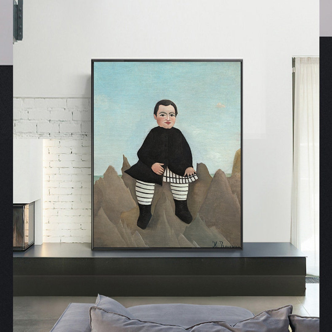 Boy on the Rocks,henri Rousseau,home Office Decor,post-impressionism ...