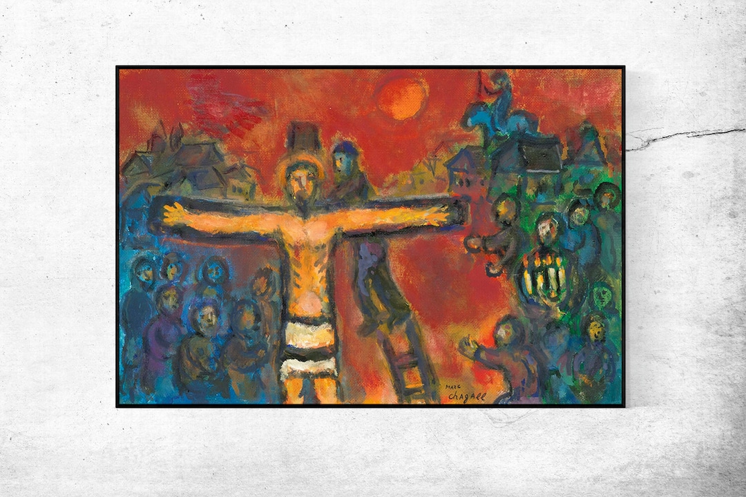Le Christ En Croix-marc Chagall,home Office Decor,ny Exhibition Print ...