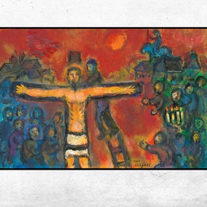 Le Christ En Croix-marc Chagall,home Office Decor,ny Exhibition Print ...
