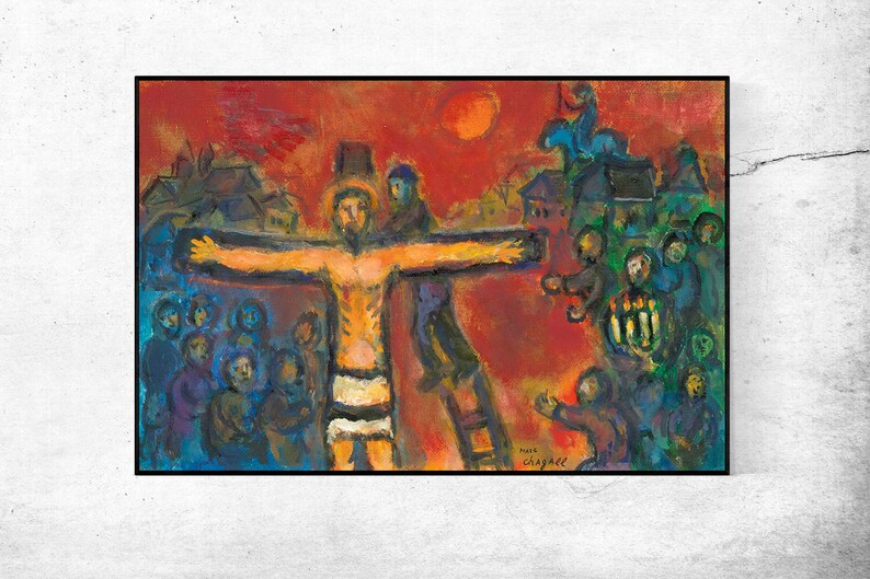 Le Christ En Croix-marc Chagall,home Office Decor,ny Exhibition Print ...