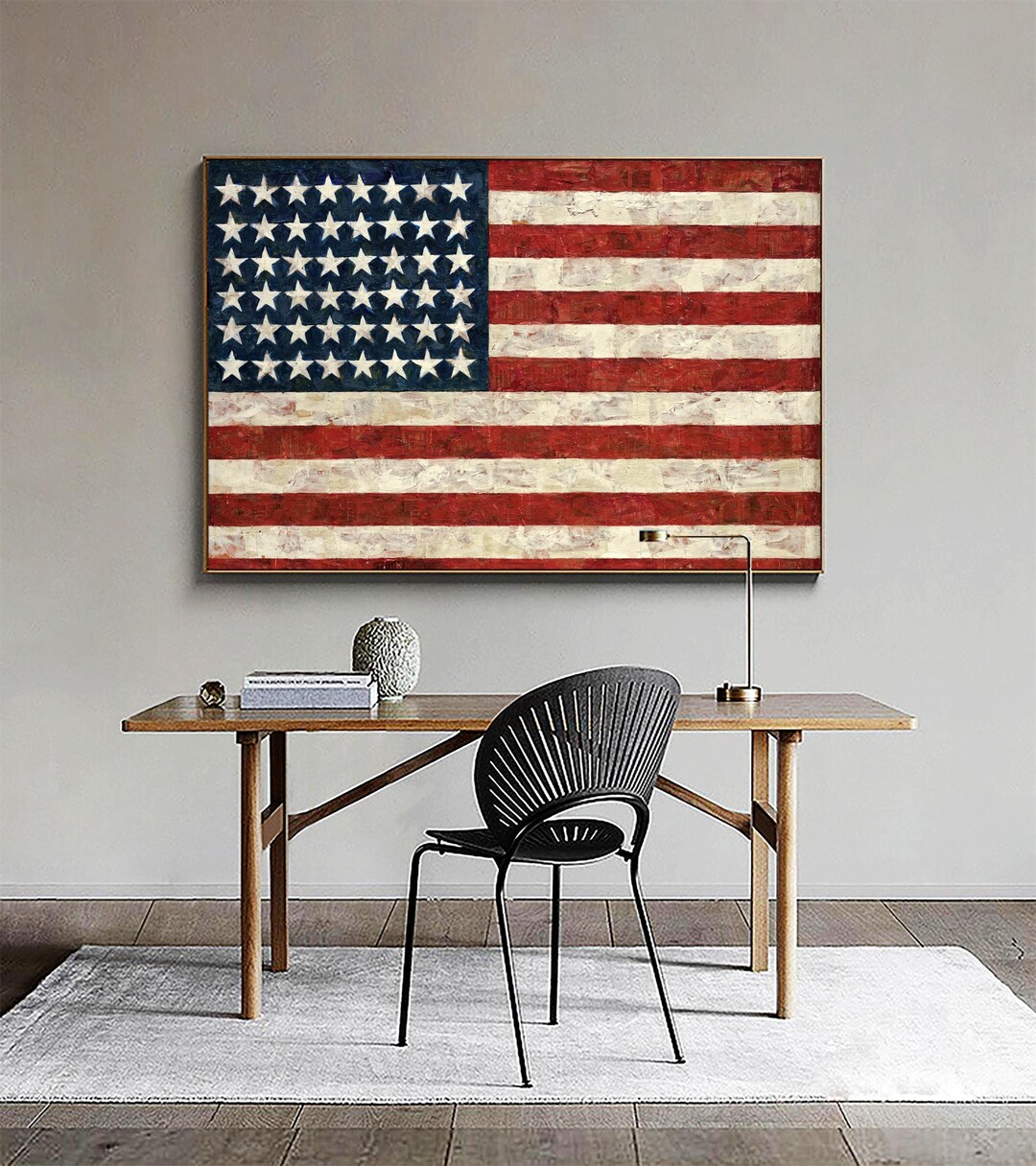 Flag - Jasper Johns-famous Painting,home Office Decor,vintage Giclee ...