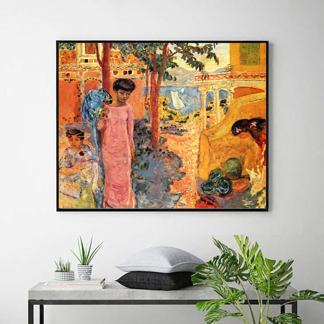 Girl-with-parrot-pierre Bonnard,home Office Decor,fine Art Poster ...