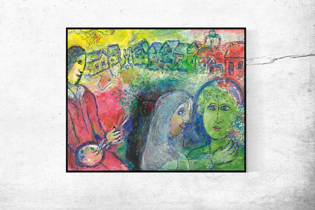 Rencontre-marc Chagall,home Office Decor,ny Exhibition Print,canvas ...